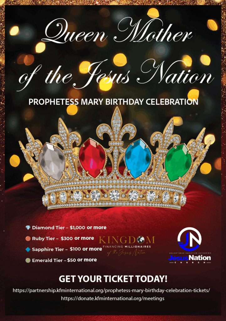 Prophetess Mary Birthday Celebration Tickets – Kingdom Financiers Portal